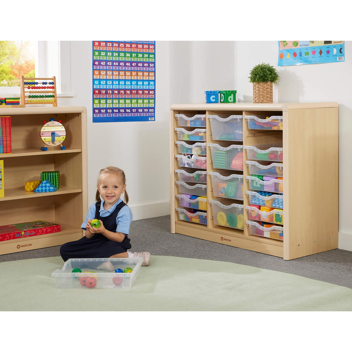 Wisdom Elegant 20 Tray Cabinet | Little Gliders Storage Furniture